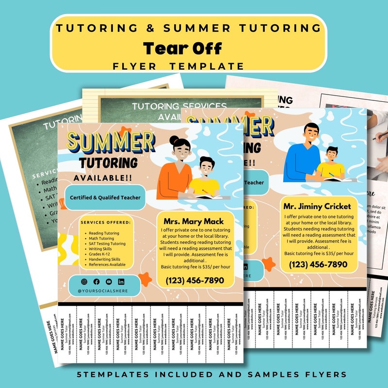 Math Tutor Flyer - Etsy