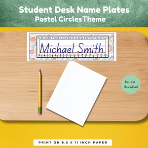 Student Desk Name Tag, Student Desk Plates, Student Name Plates, Class ...