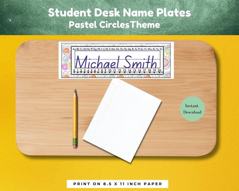 Student Desk Name Tag, Student Desk Plates, Student Name Plates, Class ...