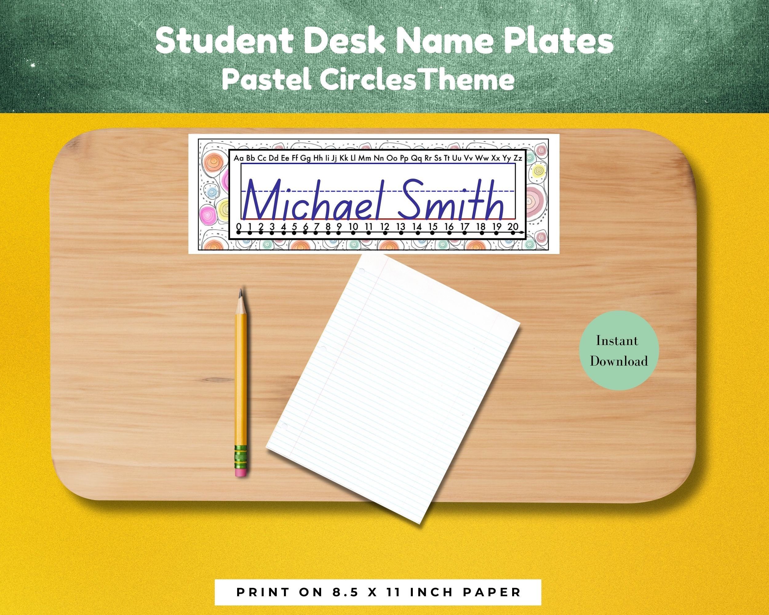 Student Desk Name Tag, Student Desk Plates, Student Name Plates, Class ...