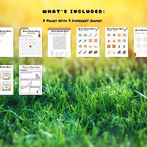 Kids Camping Games, Retro Printable Camping Games, Camping Bundle ...