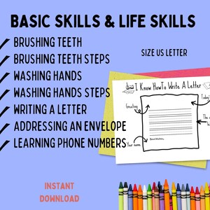 Life Skills Worksheets for Adults and Children, Adult Rehabilitation ...