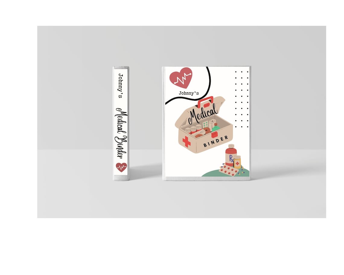 Medical Binder Cover, Hospital Binder Cover, Family Medical Binder ...