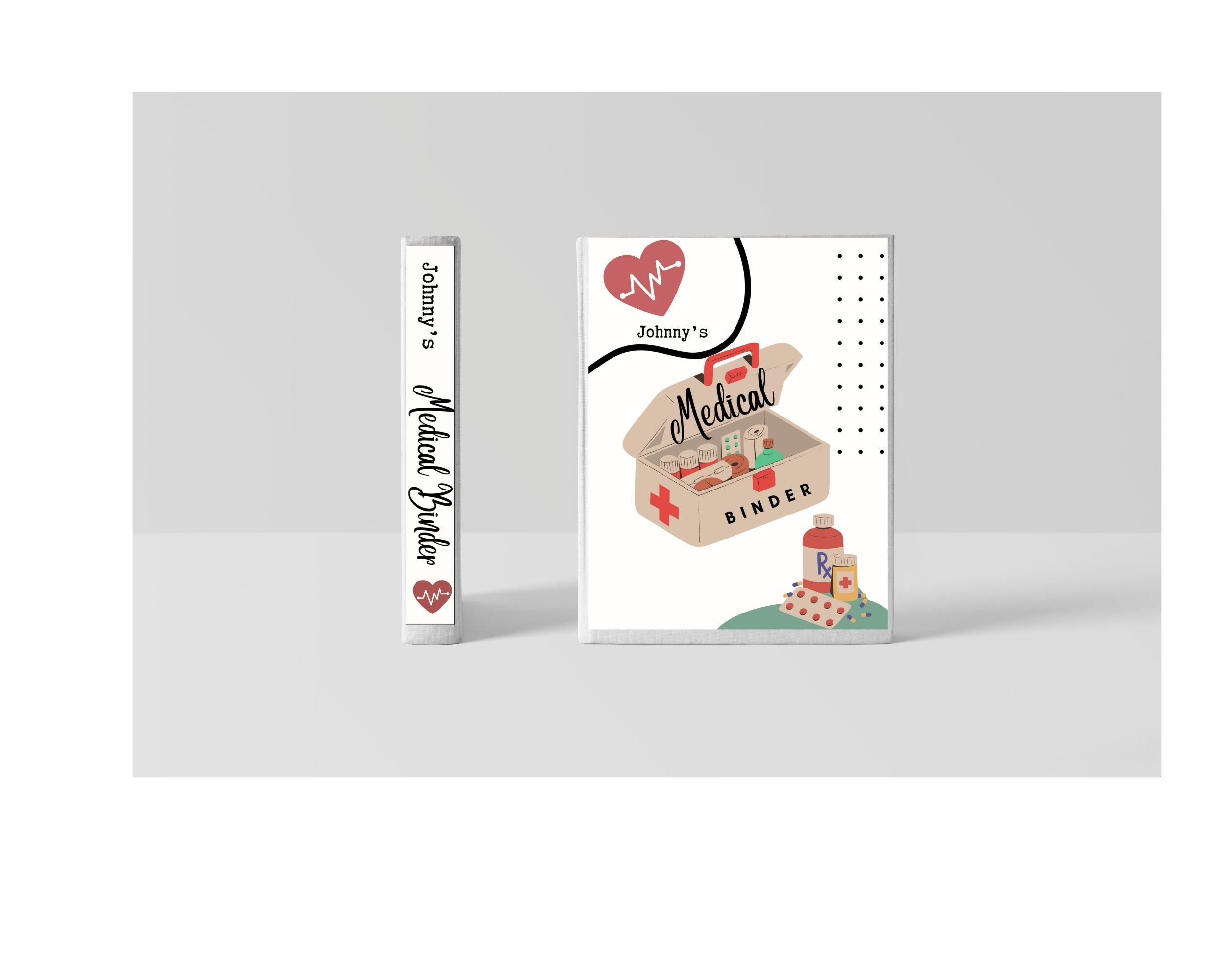 Medical Binder Cover, Hospital Binder Cover, Family Medical Binder ...