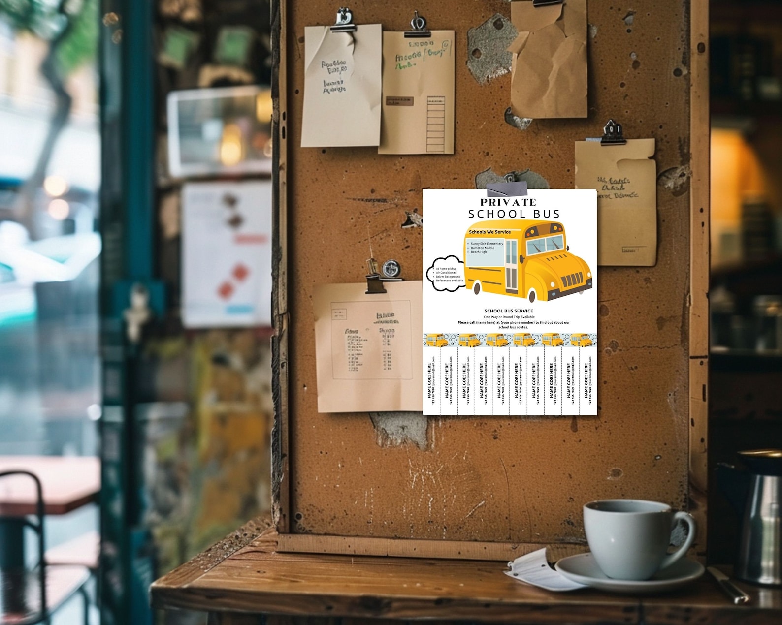 Private School Bus Flyer, Editable Flyer, Bus Driver Flyer, Canva ...