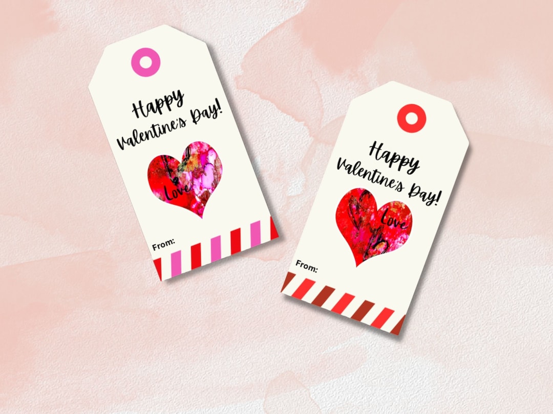 Valentines Day Gift Tags, Valentines Day Printables, Printable Heart ...