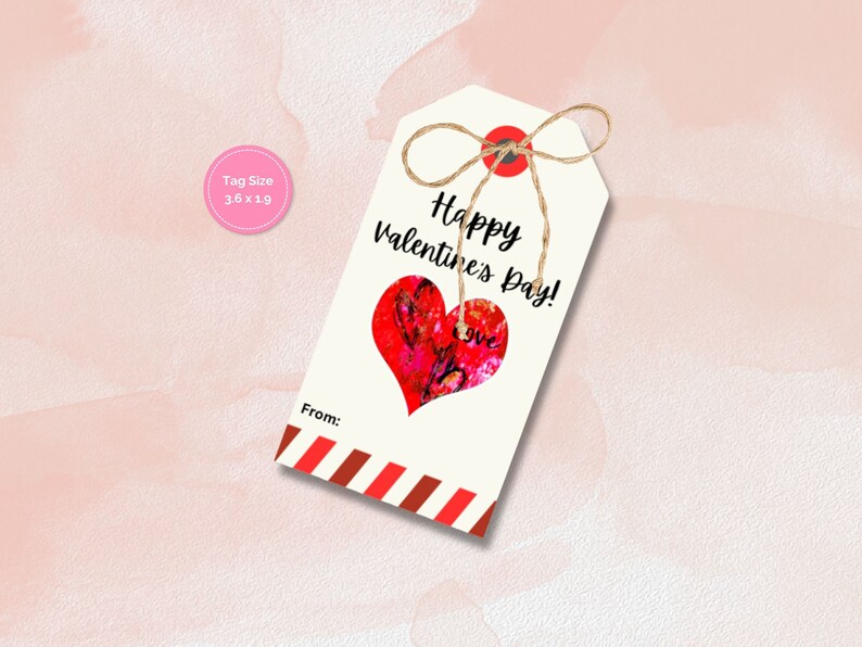 Valentines Day Gift Tags, Valentines Day Printables, Printable Heart ...