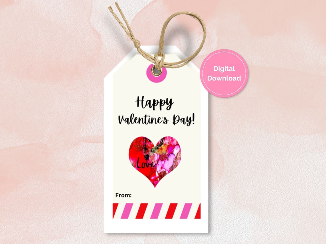 Valentines Day Gift Tags, Valentines Day Printables, Printable Heart ...