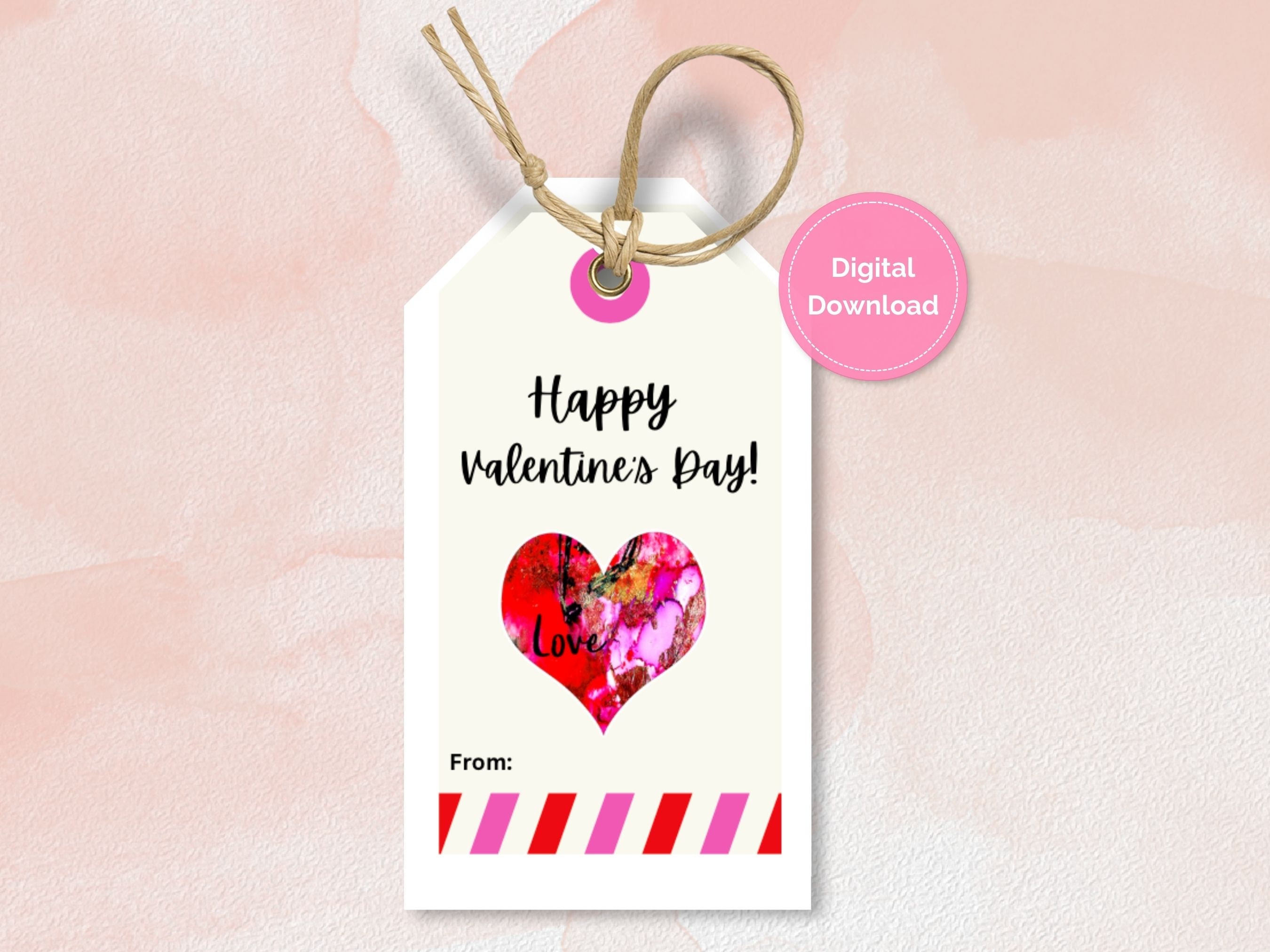 Valentines Day Gift Tags, Valentines Day Printables, Printable Heart ...