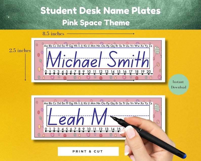 Student Desk Name Tag, Student Desk Plates, Student Name Plates, Class ...