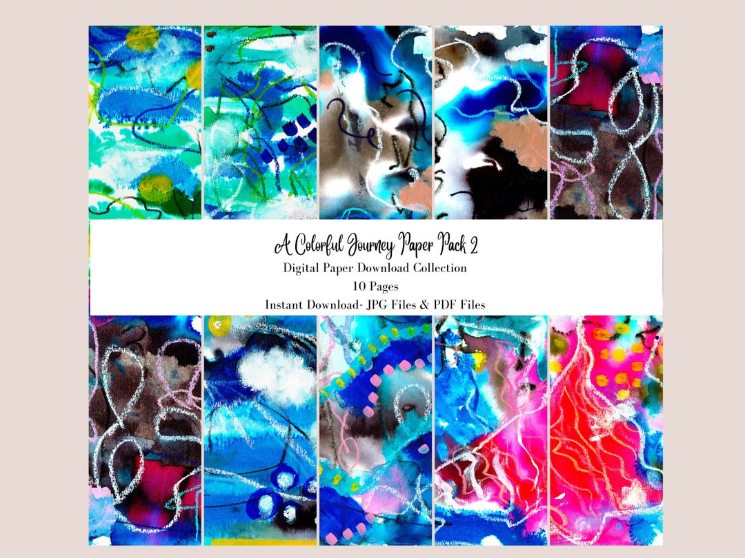 Scrapbook Paper, Printable Paper, Paper for Crafts, Colorful Paper ...