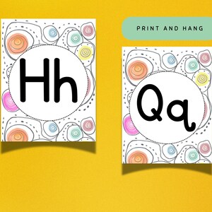 Alphabet Posters, Classroom Decor, Alphabet Printable, Wall Alphabet ...