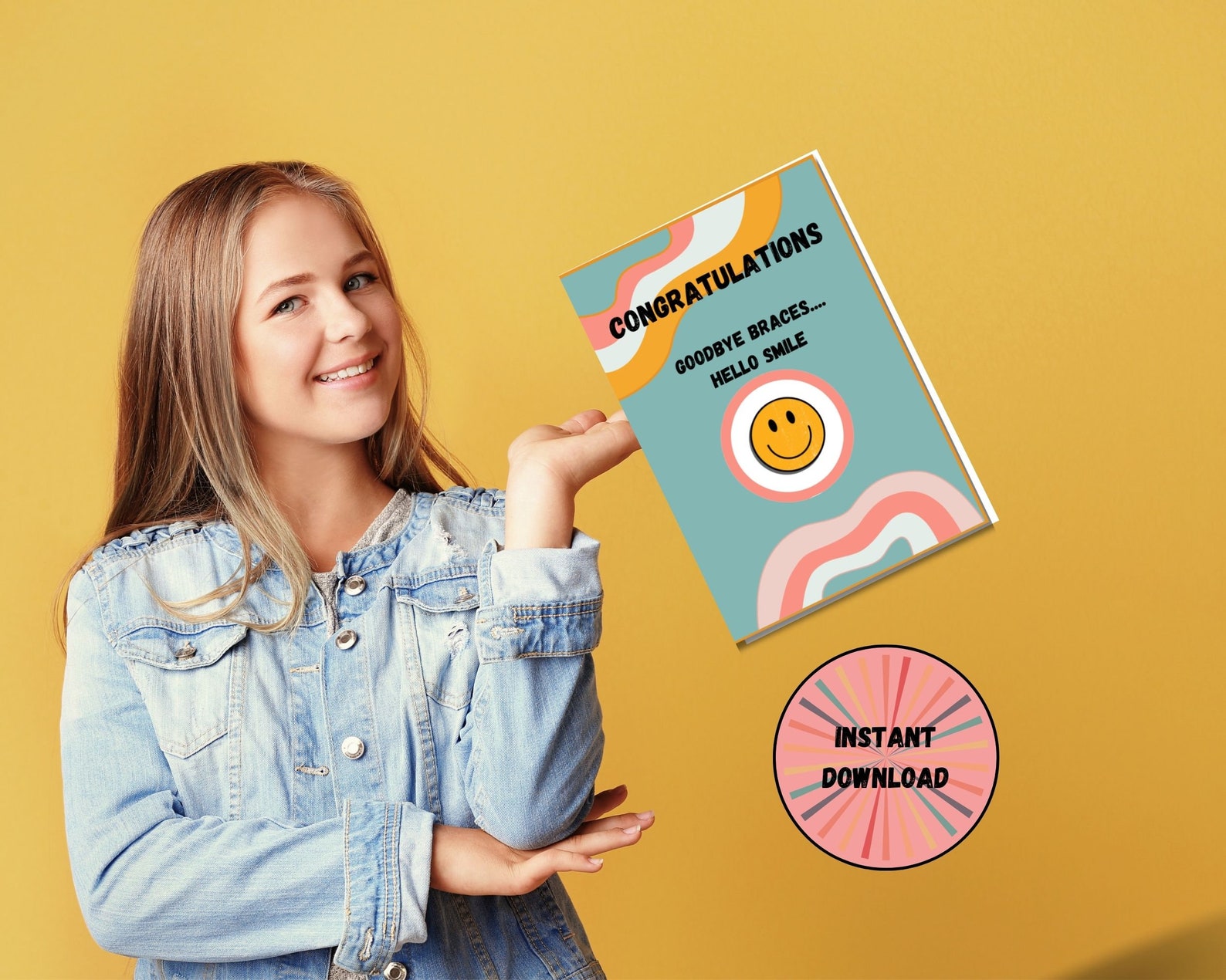 Braces off Congratulations Card: Teen Printable (PDF) - Etsy