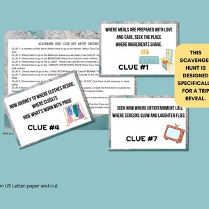 Surprise Trip Scavenger Hunt, Printable Scavenger Hunt Game, Vintage ...