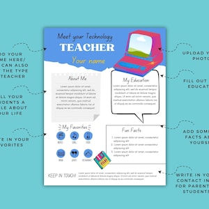 Editable Meet the Teacher Template: Groovy Back to School (canva ...