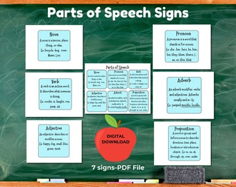 PARTS OF SPEECH Symbols, Grammar Chart, Homeschool, Grammar Symbols ...