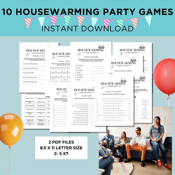Housewarming Games for Adults - Etsy