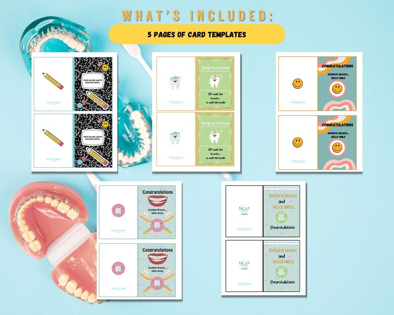 Braces off Congratulations Card: Teen Printable (PDF) - Etsy