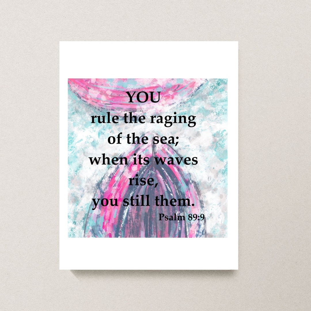 Bible Printable Art, Christian Wall Art, Psalms Bible Verse Art ...