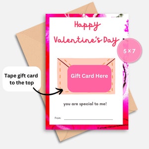 Valentines Day Gift Card Holder, Instant Download, Printable, Teacher ...