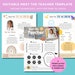 Boho Meet the Teacher Template: Canva Editable, Printable (digital ...