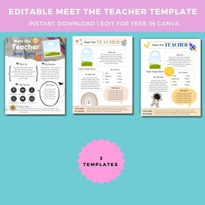Boho Meet the Teacher Template: Canva Editable, Printable (digital ...