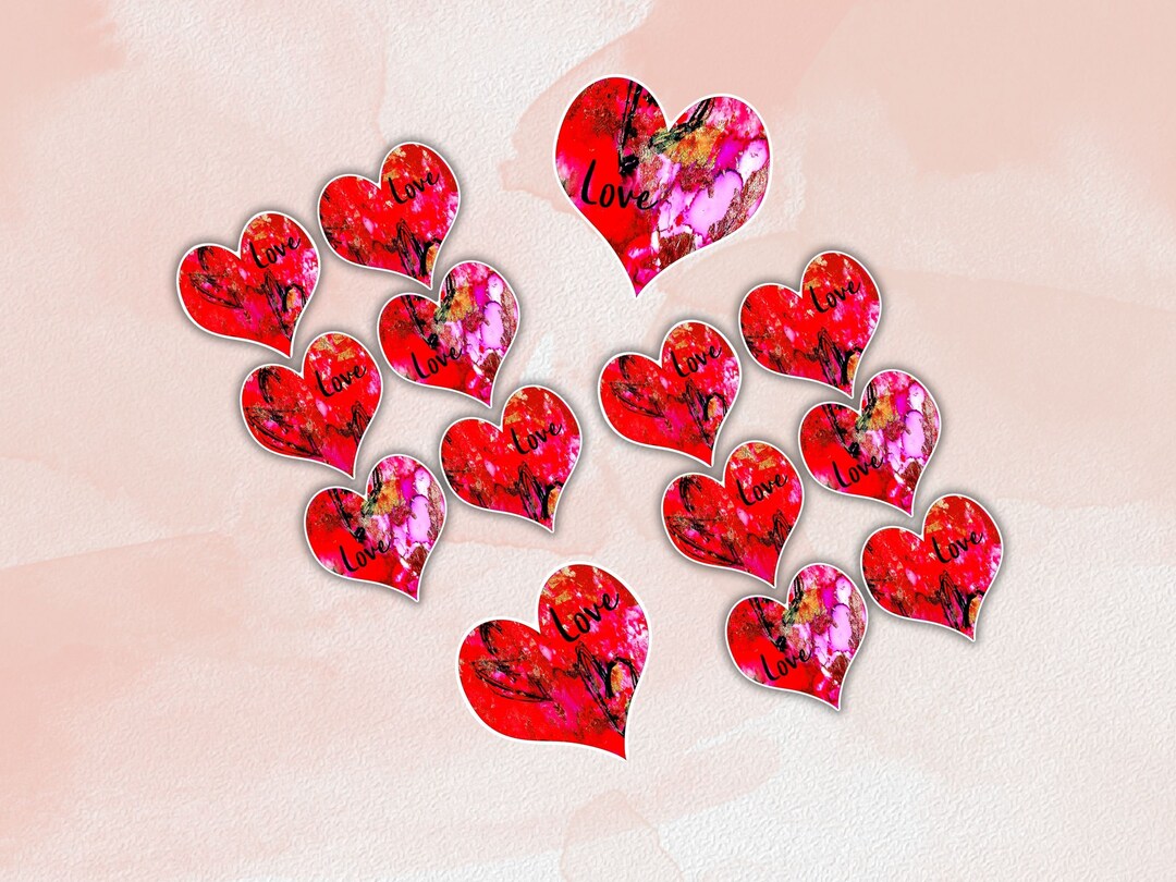 Love Hearts Clip Art, Valentine Day , Red Valentines Hearts, Valentines ...