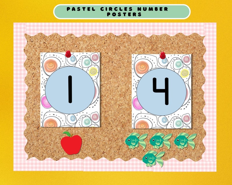 Number Posters, Classroom Decor, Printable Numbers Chart, Bulletin ...
