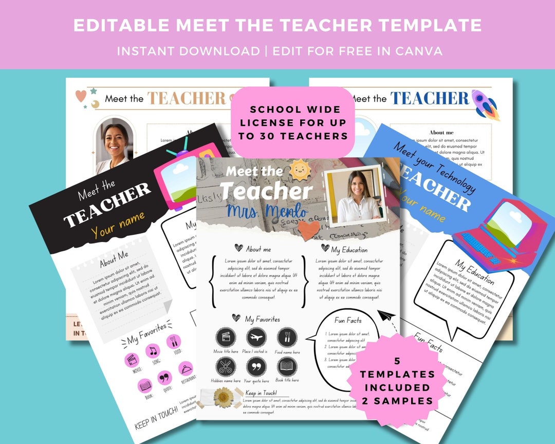 Meet the Teacher Template, Groovy Meet the Teacher, Back to School ...