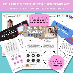 Editable Meet the Teacher Template: Groovy Back to School (canva ...