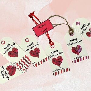 Valentines Day Gift Tags, Valentines Day Printables, Printable Heart ...