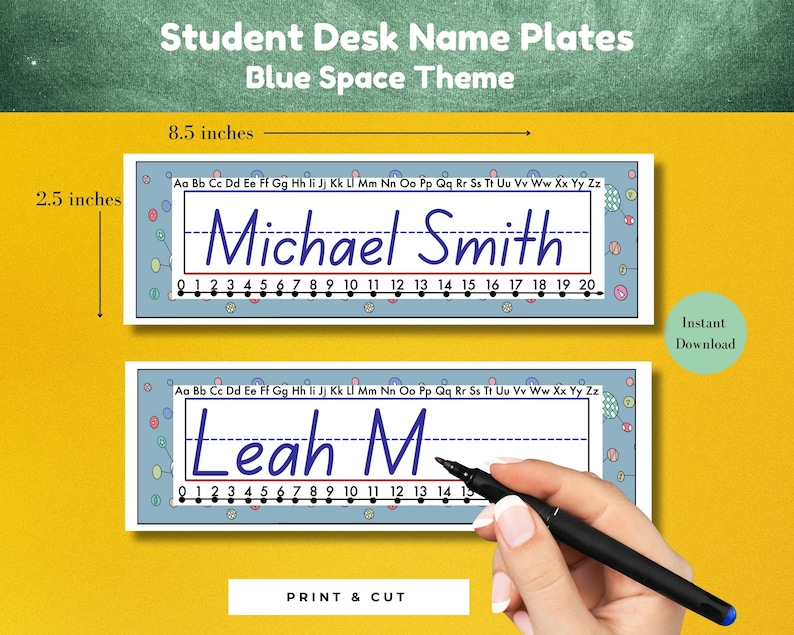 Student Desk Name Plates, Student Desk Plates, Student Name Plates ...