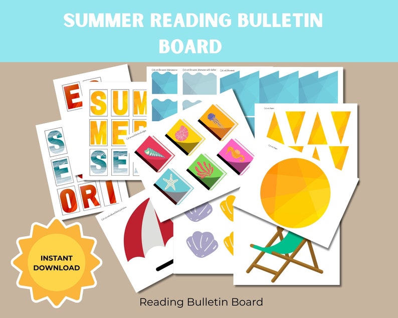 Summer Bulletin Board, Summer Reading Board, Teacher Displays, Digital ...