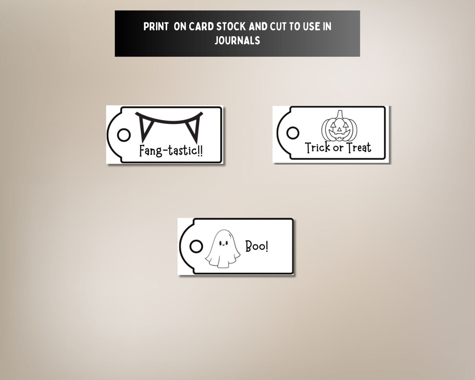 Halloween Printable Tags, Digital Tags, Halloween Tags, DIY Halloween ...