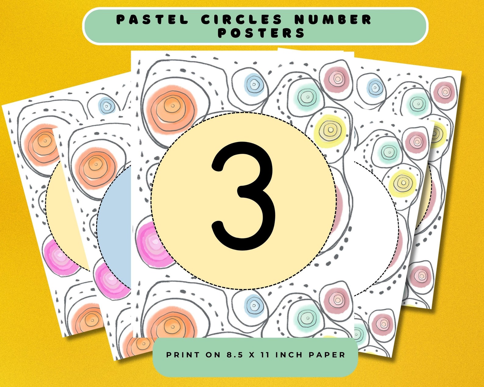 Number Posters, Classroom Decor, Printable Numbers Chart, Bulletin ...