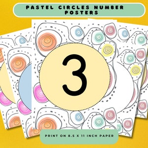 Number Posters, Classroom Decor, Printable Numbers Chart, Bulletin ...