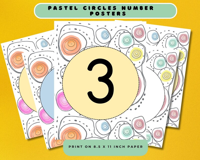 Number Posters, Classroom Decor, Printable Numbers Chart, Bulletin ...