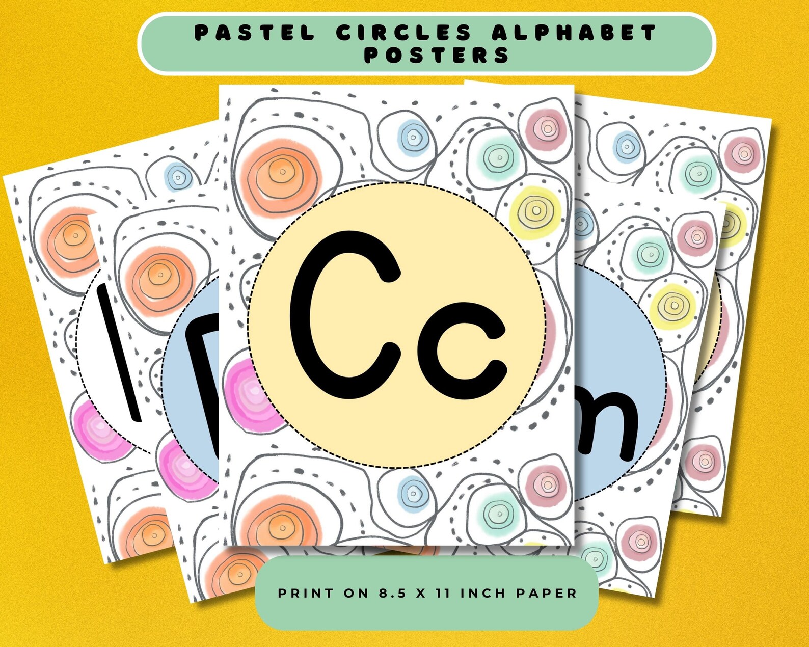 Alphabet Posters, Classroom Decor, Alphabet Printable, Wall Alphabet ...