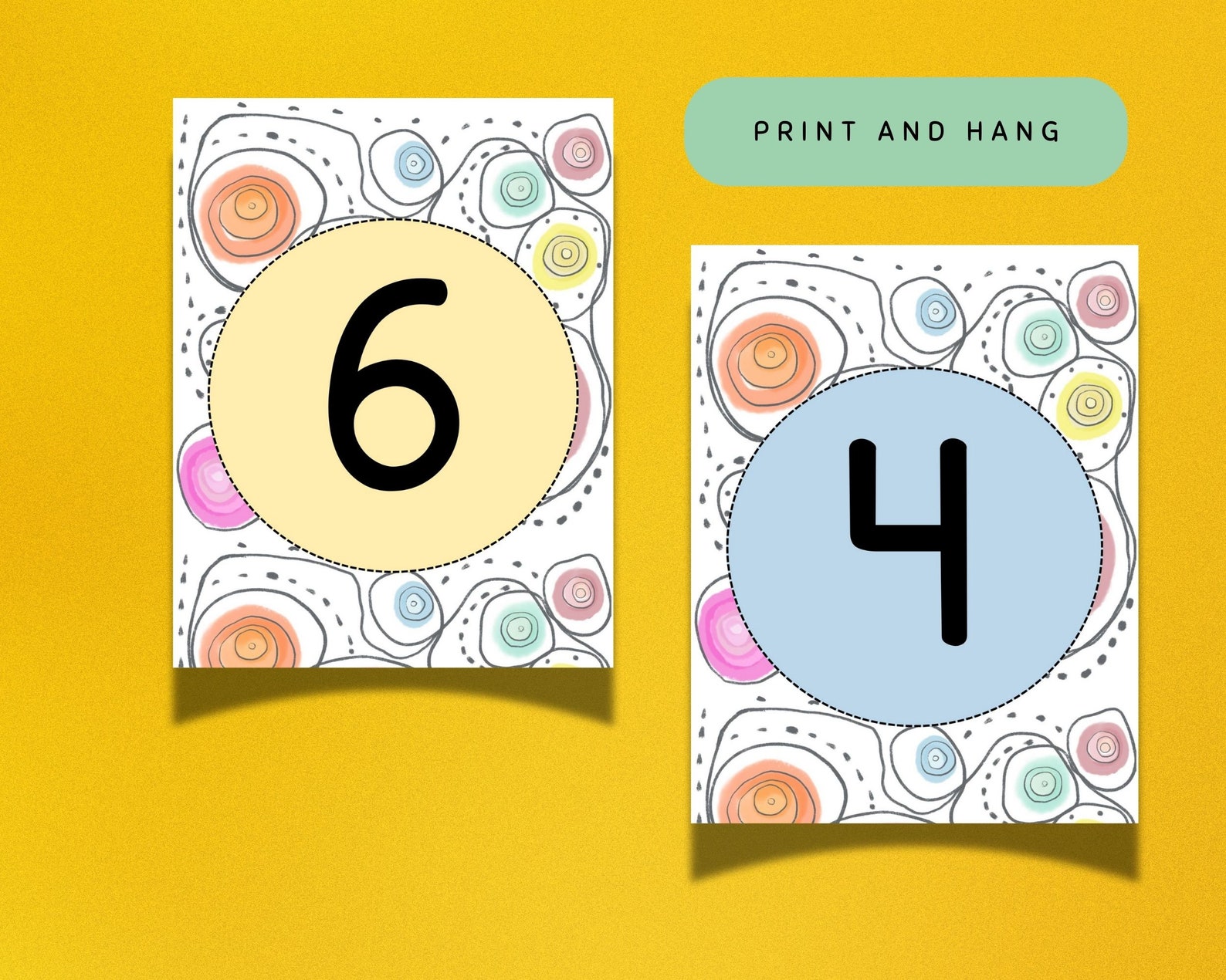 Number Posters, Classroom Decor, Printable Numbers Chart, Bulletin ...