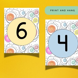 Number Posters, Classroom Decor, Printable Numbers Chart, Bulletin ...