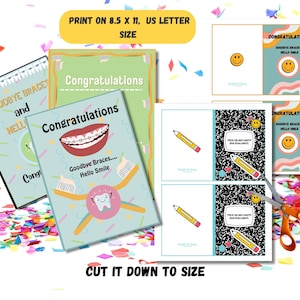 Braces off Congratulations Card: Teen Printable (PDF) - Etsy