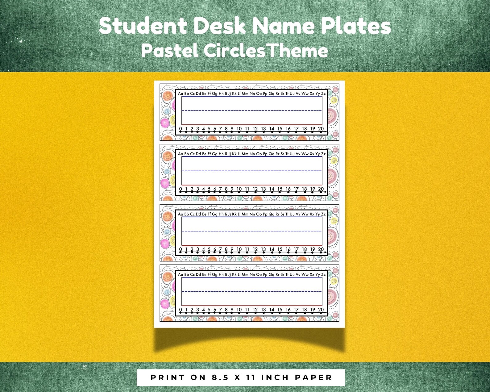 Student Desk Name Tag, Student Desk Plates, Student Name Plates, Class ...