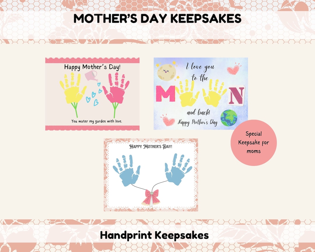 Mothers Day Handprint Craft, Printable Handprint Keepsake, Mother's Day ...