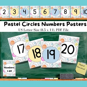 Number Posters, Classroom Decor, Printable Numbers Chart, Bulletin ...