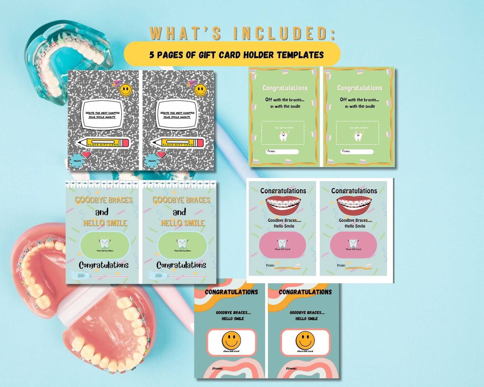 Braces off Gift Card Holder: Printable Teen Gift (PDF) - Etsy