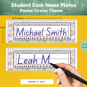 Student Desk Name Tag, Student Desk Plates, Student Name Plates, Class ...