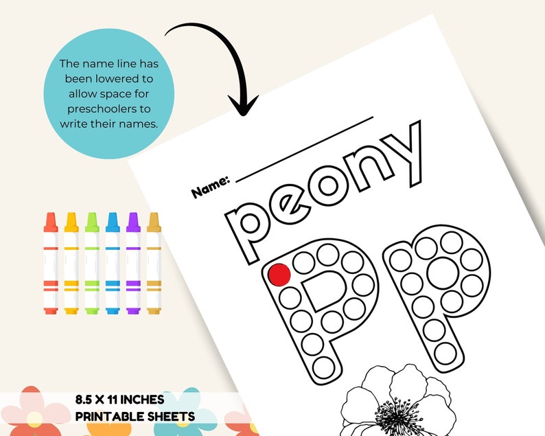 Preschool Coloring Pages, Spring Dot Marker Sheets, A-Z Sheets, Spring ...
