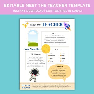 Editable Meet the Teacher Template: Groovy Back to School (canva ...