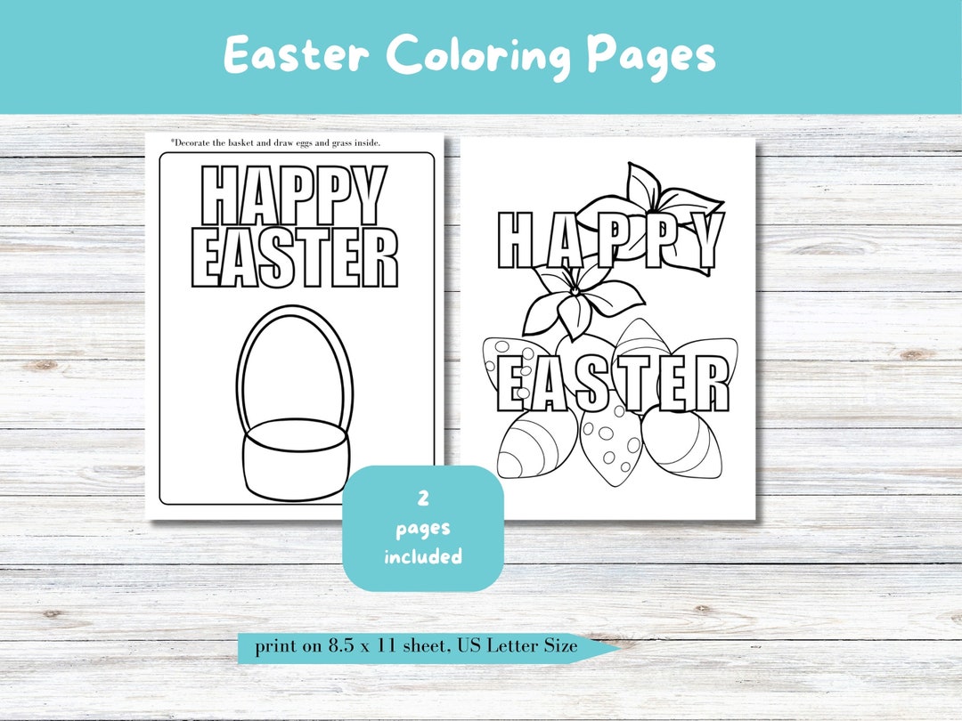 Easter Coloring Pages, Classroom Easter Coloring Sheets, Easter Basket ...