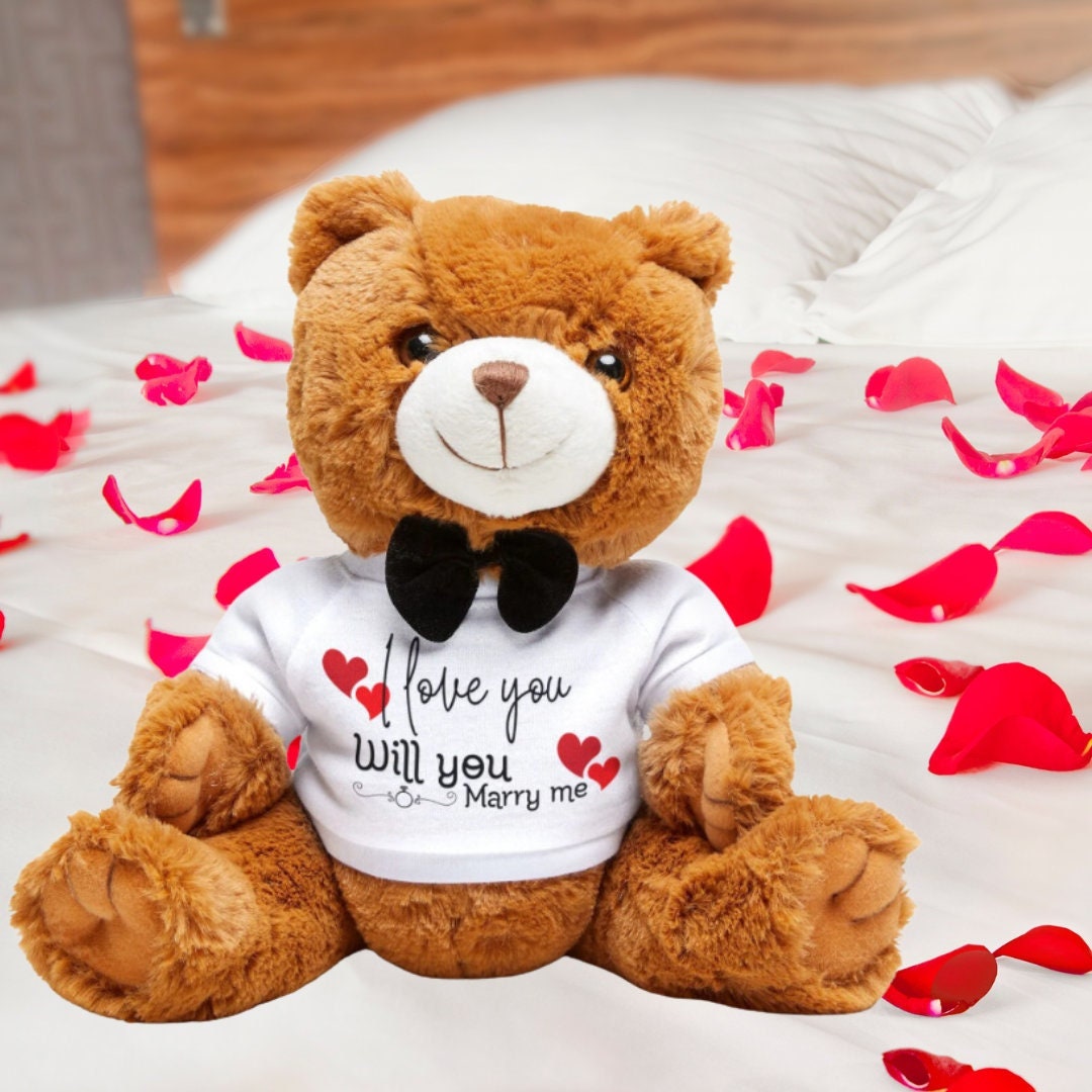 Will You Marry Me Teddy Bear Marriage Proposal Surprise New Bride Best ...